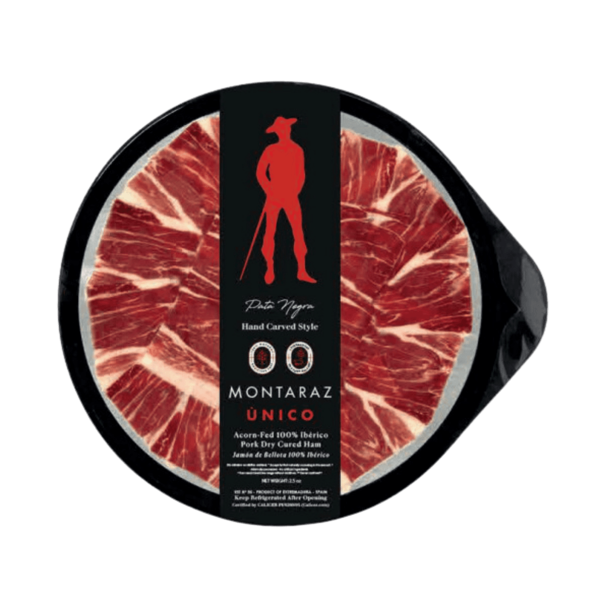 Montaraz 100% Iberico Acorn-Fed Ham – Hand-Carved Style Plate – Deliberico